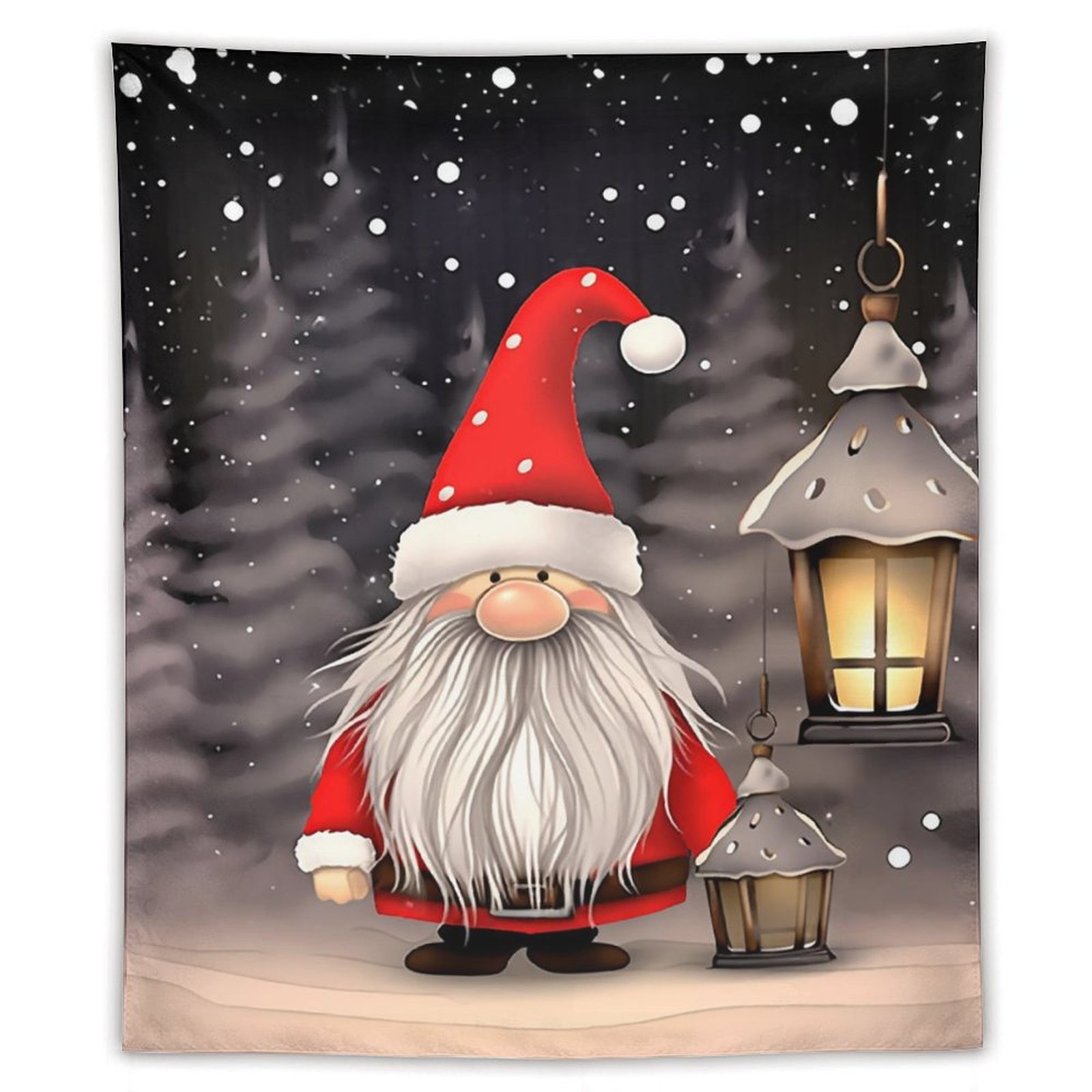 Custom Christmas Gnome Tapestry Popular Tapestry Poster Interior Wall ...