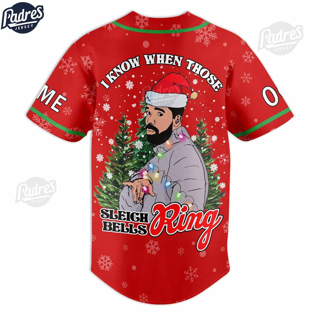 Custom Christmas Happy Holi Drake Baseball Jersey - Walmart.com