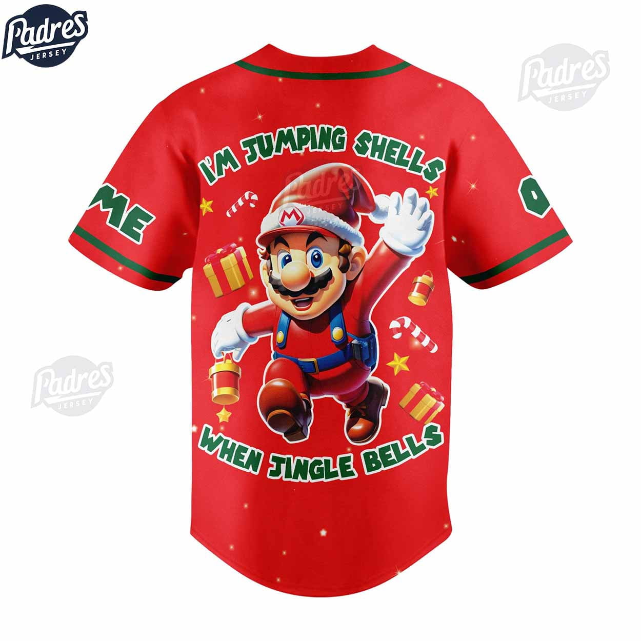 Custom Christmas Super Mario Baseball Jersey Style - Walmart.com