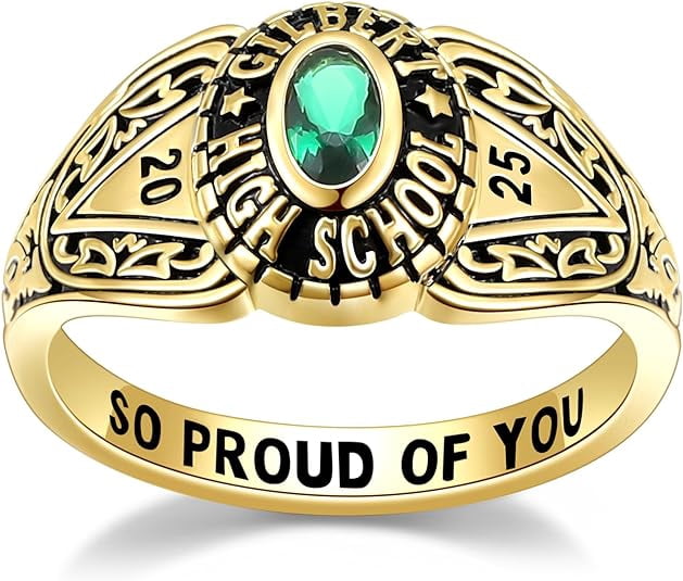Custom Class Rings Cubic Zirconia Birthstone Rings Class Rings for ...