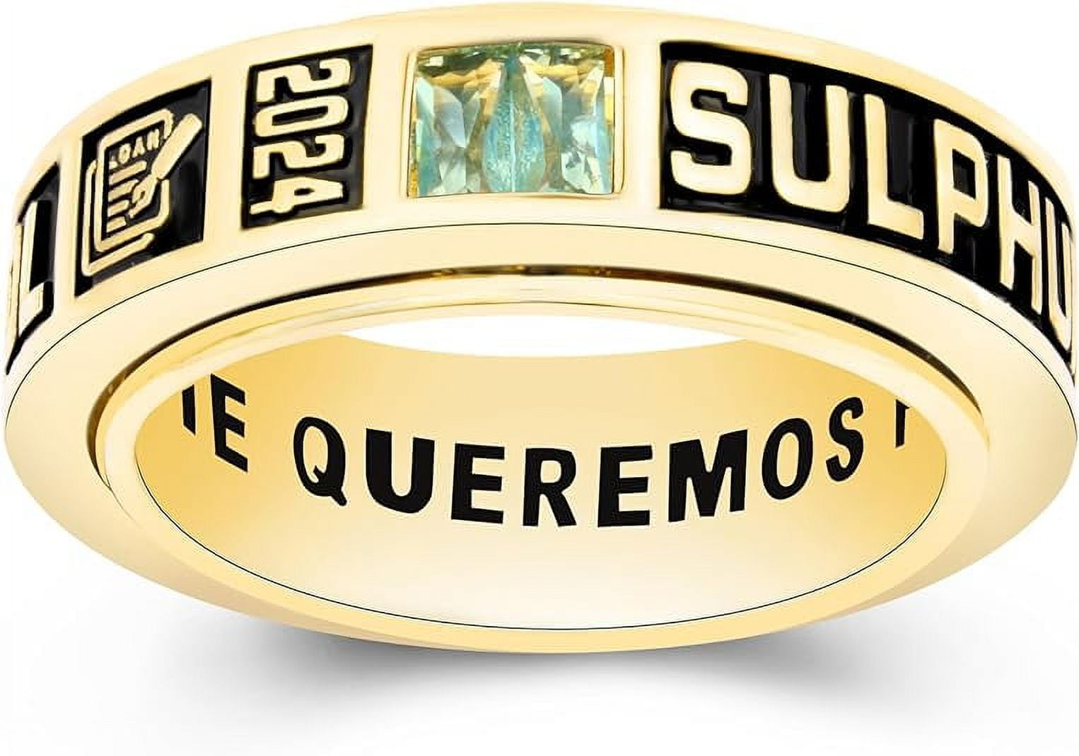 Custom Class Rings Fully Personalized Class Rings for Men Birthstone ...