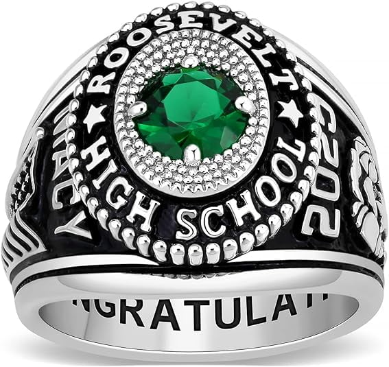 Custom Class Rings Fully Personalized Class Rings for Men Cubic ...