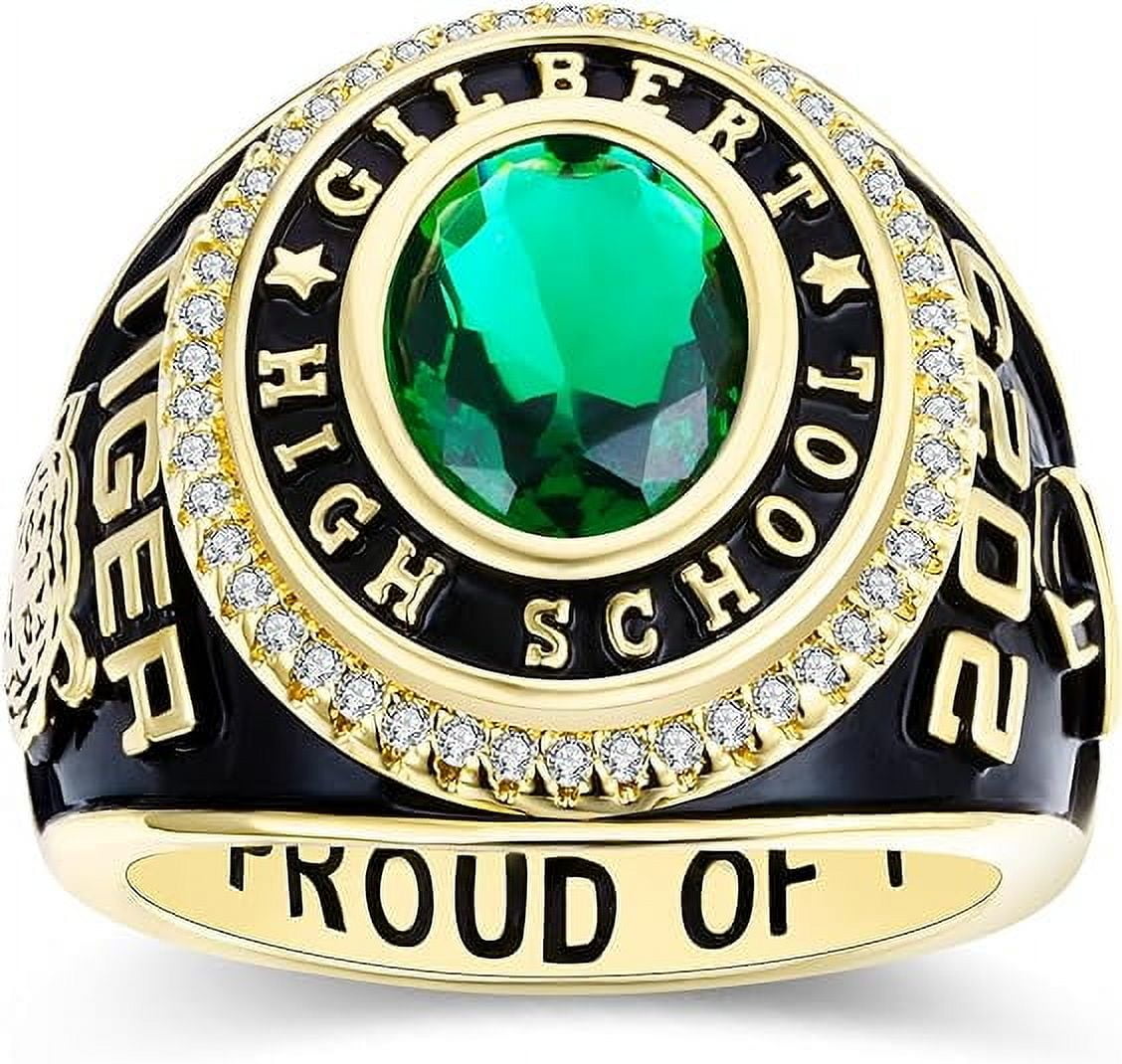 Custom Class Rings Fully Personalized Class Rings for Men Gold Plated ...