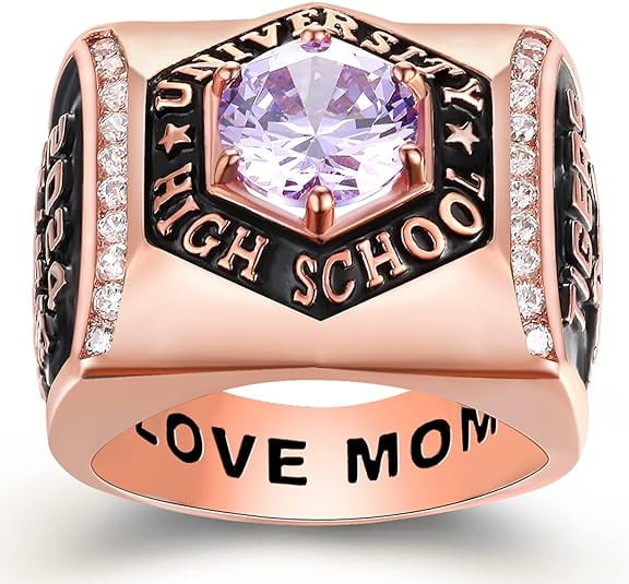 Custom Class Rings Fully Personalized Class Rings for Men Cubic ...