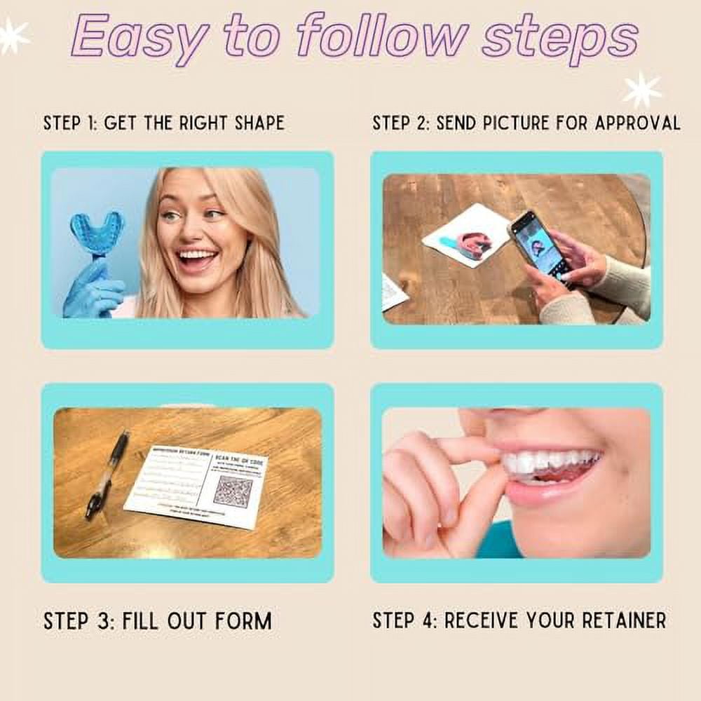 Custom Clear Dental Retainers Upper & Lower Retainers | at Home Kit for ...