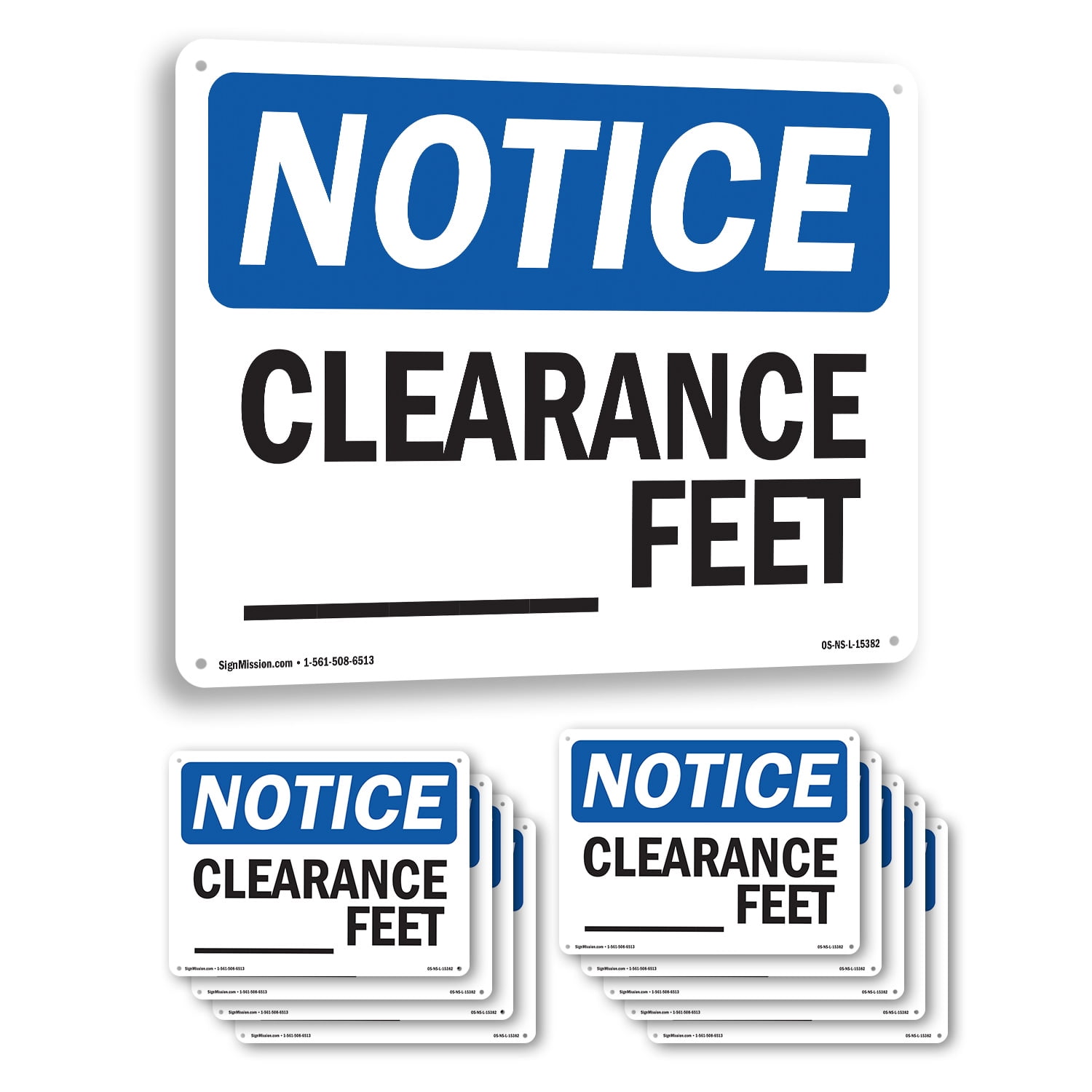 Custom Clearance OSHA Notice Aluminum Sign 24 Inch x 18 Inch - 10 Pack ...