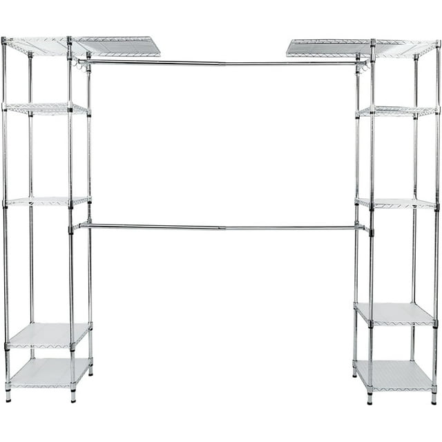 Custom Closet Organizer Shelves System Kit Expandable Clothes Storage ...