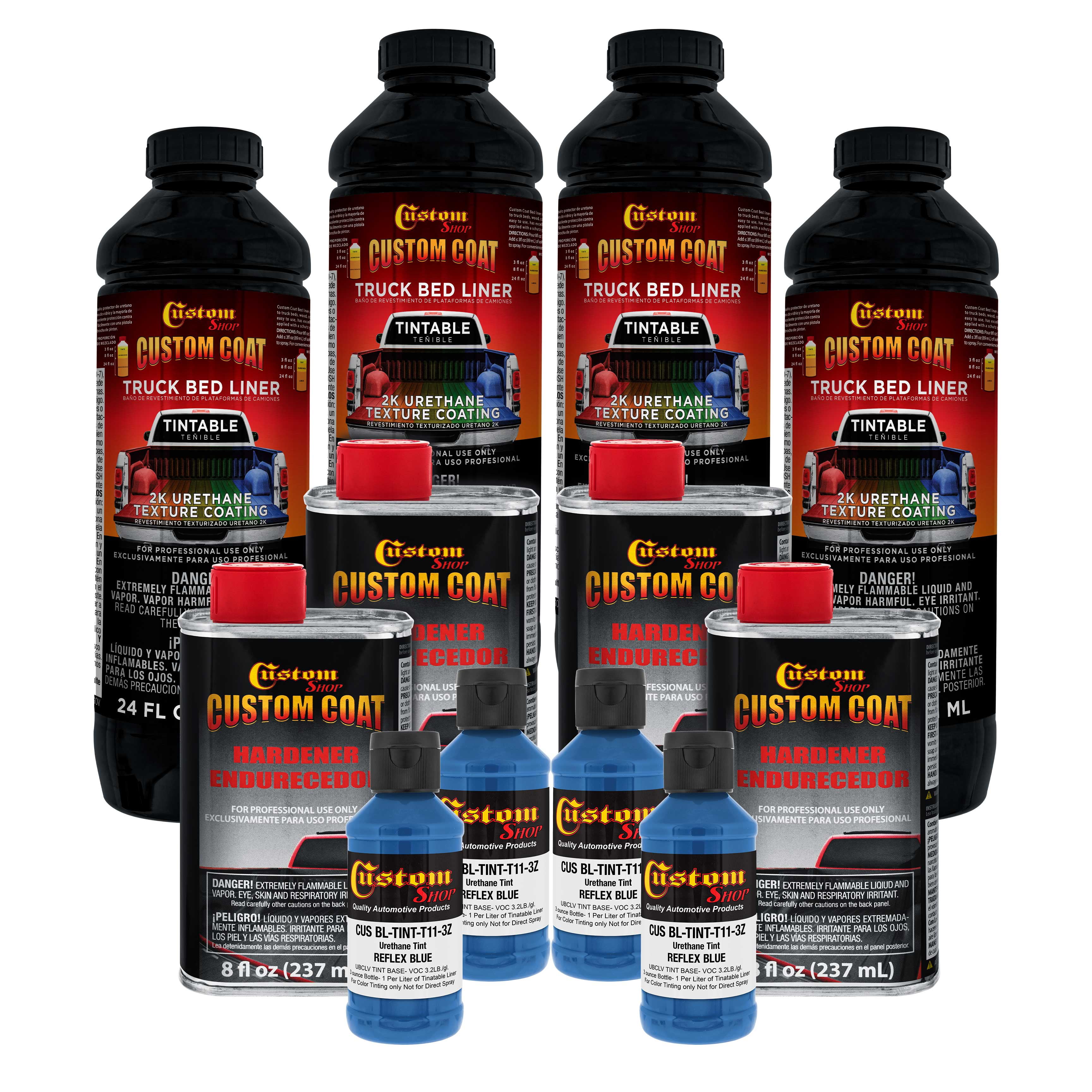 Custom Coat Reflex Blue 1 Gallon Urethane Spray-On Truck Bed Liner Kit ...