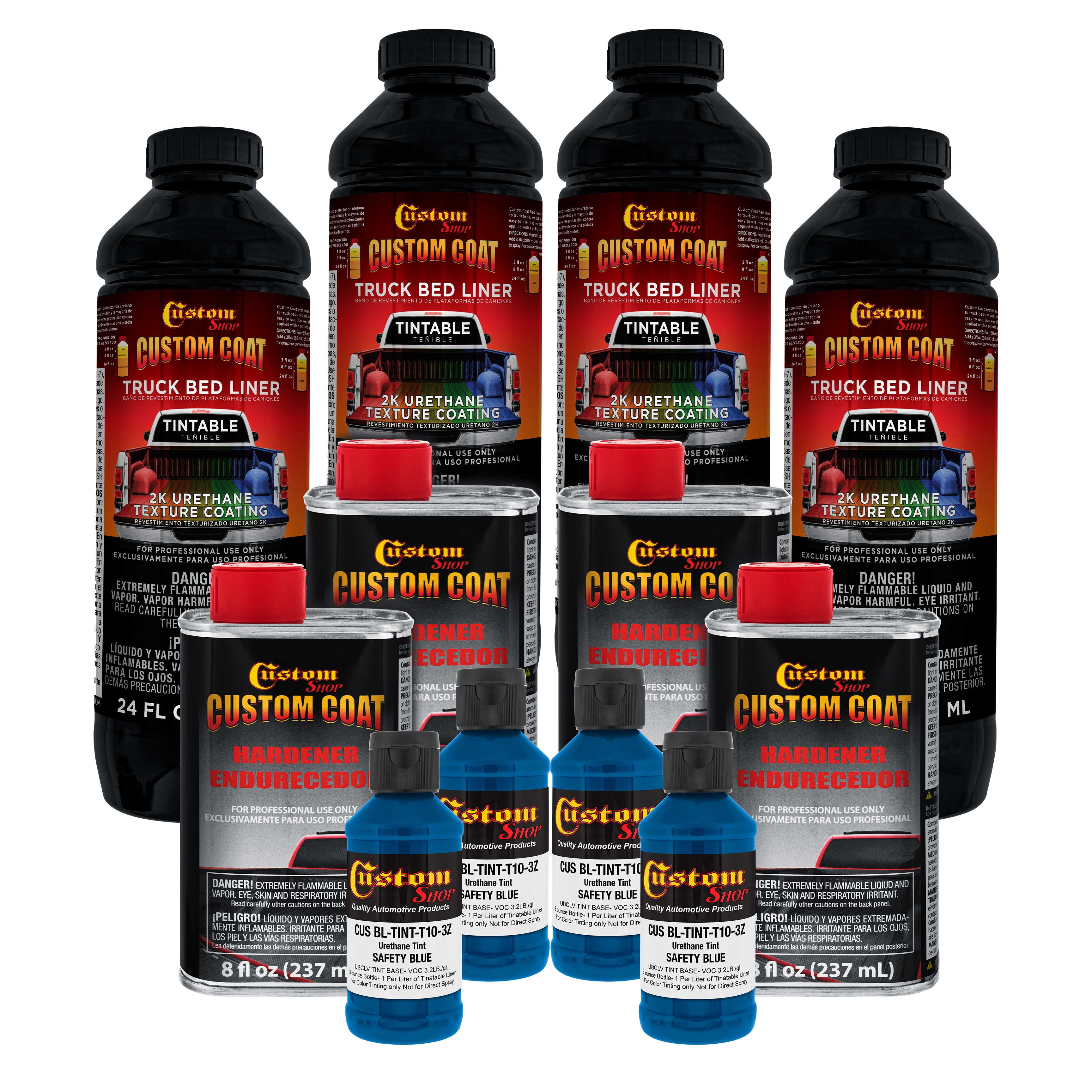 Custom Coat Safety Blue 1 Gallon Urethane Spray-On Truck Bed Liner Kit ...