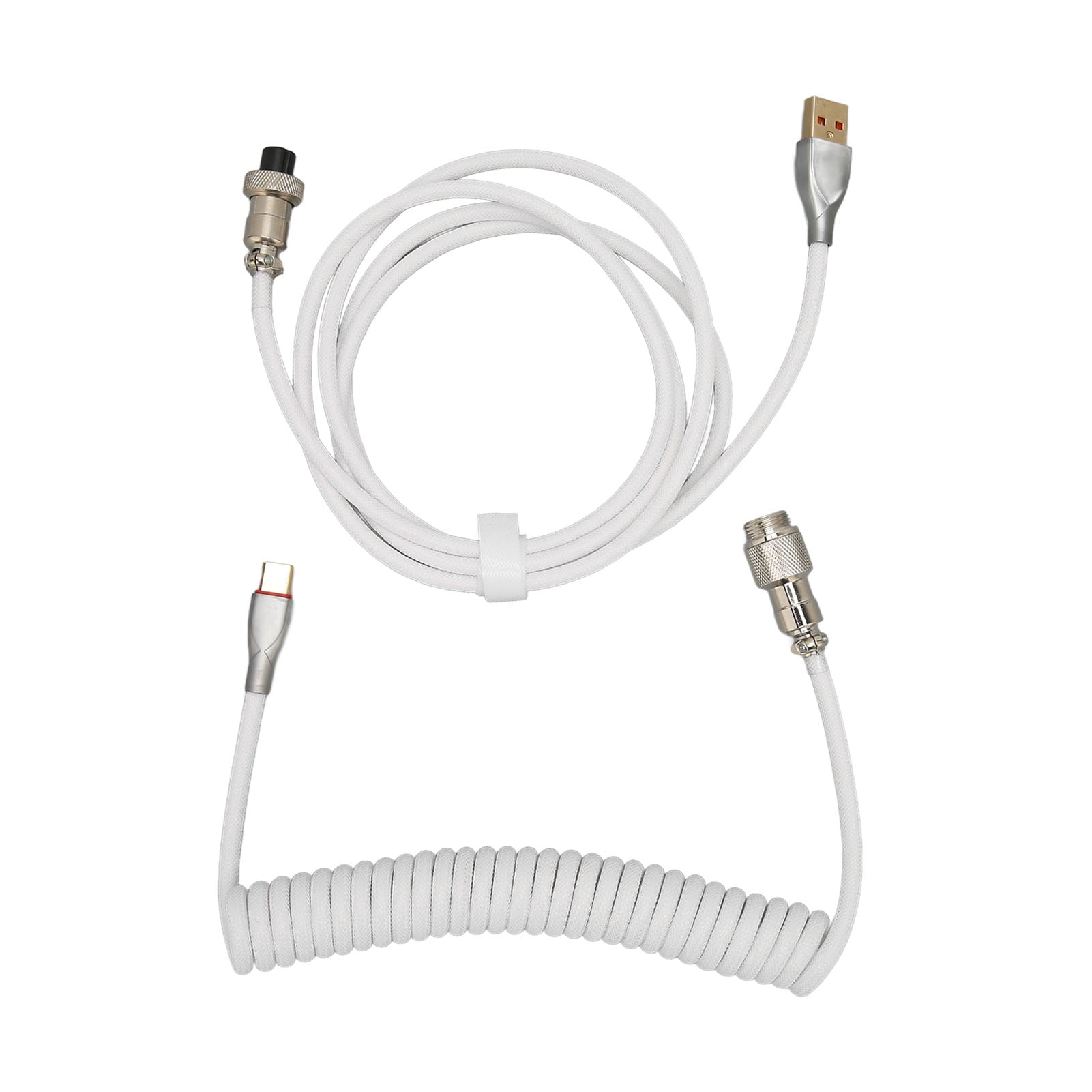 Custom Coiled Mechanical Keyboard Cable - Double Sleeve, Detachable ...