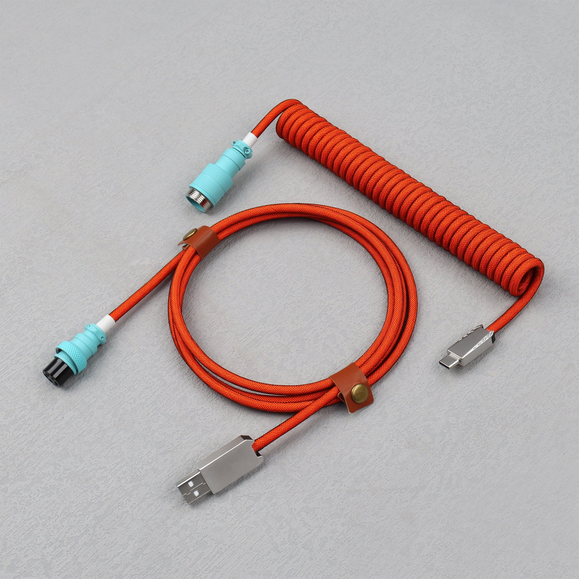Custom Coiled Mechanical Keyboard Cables with GX16 Aviator Detachable ...