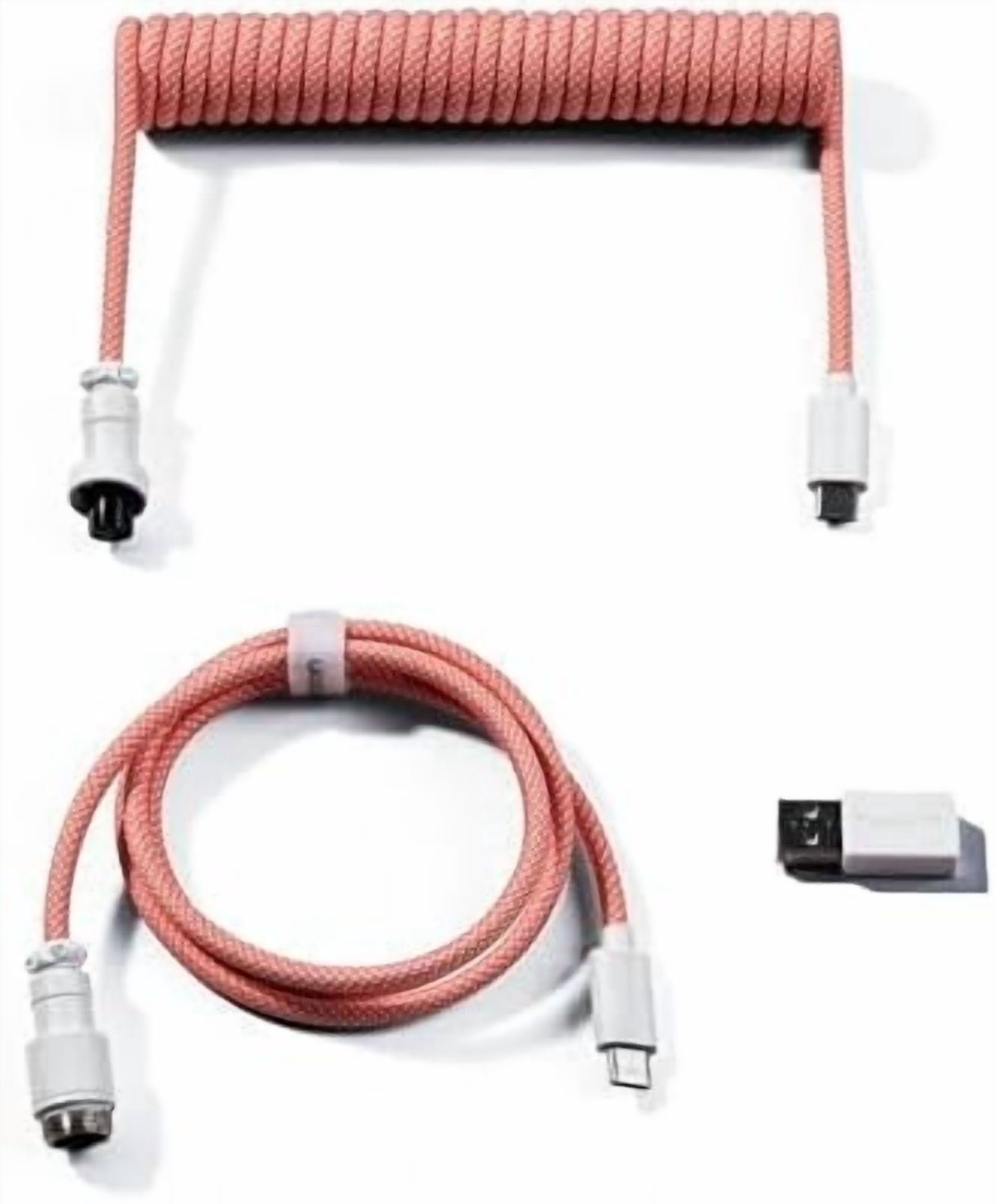 Custom Coiled , Orange, 5-Pin (GX12) Detachable Connector, -C to -C ...