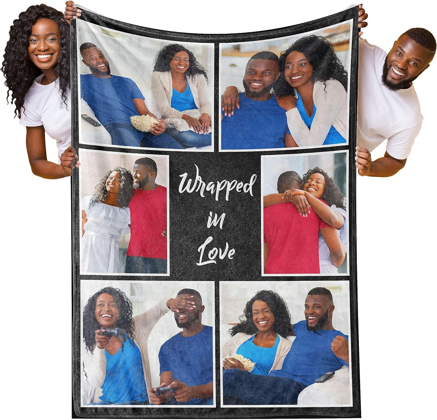 Custom Collage Blanket - Print Your Pictures (10 Photos) - Personalized ...