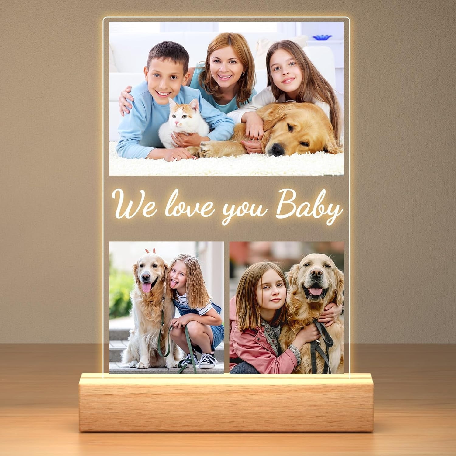 Custom Collage Picture Frames with Photos, Personalized Photo Frame ...