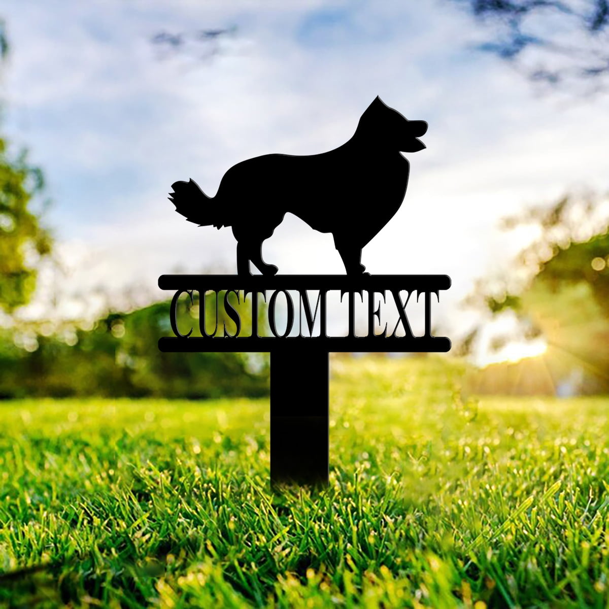 Custom Collie Yard Stake with Custom Name, Collie Sign, Custom Metal ...