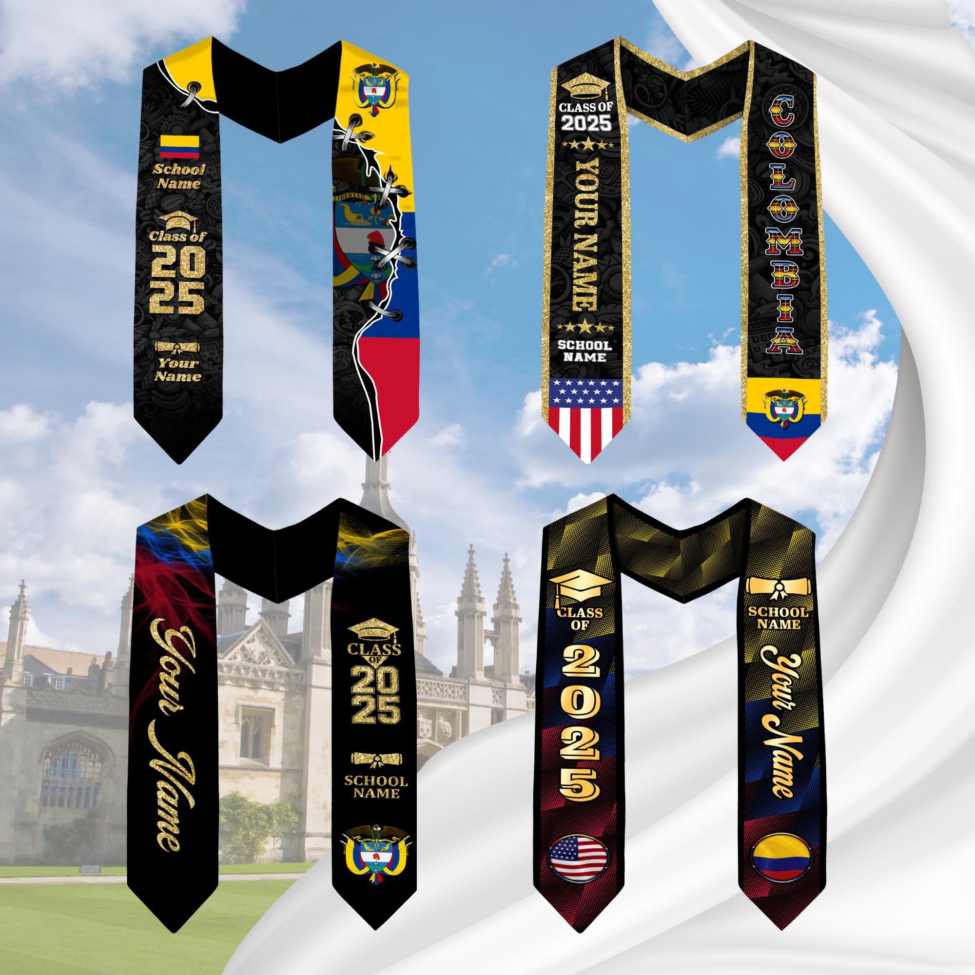 Custom Colombian Graduation Sash 2025, Colombian Graduation Sash ...