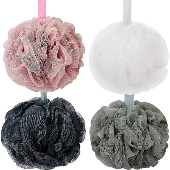 Custom Color 60g Exfoliating Bath Loofah Sponge Shower Mesh Pouf for ...