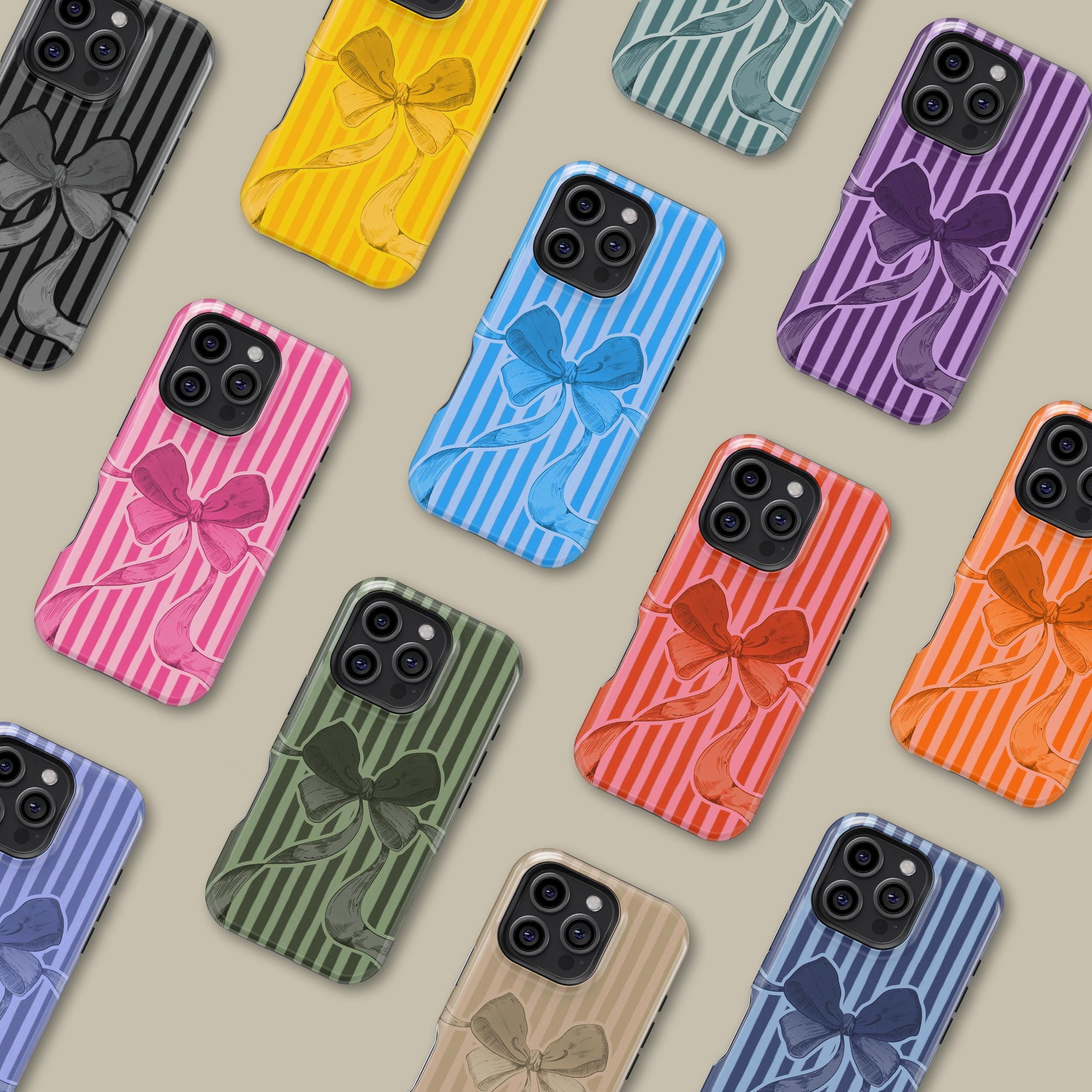 Custom Color Ribbon Bow Pattern Case for iPhone Samsung Girly - Walmart.com