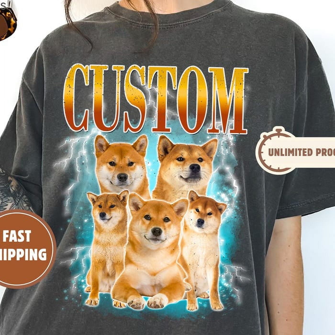 Custom Comfort Colors Vintage Bootleg Pet Shirt Pet Photo + Name Custom ...