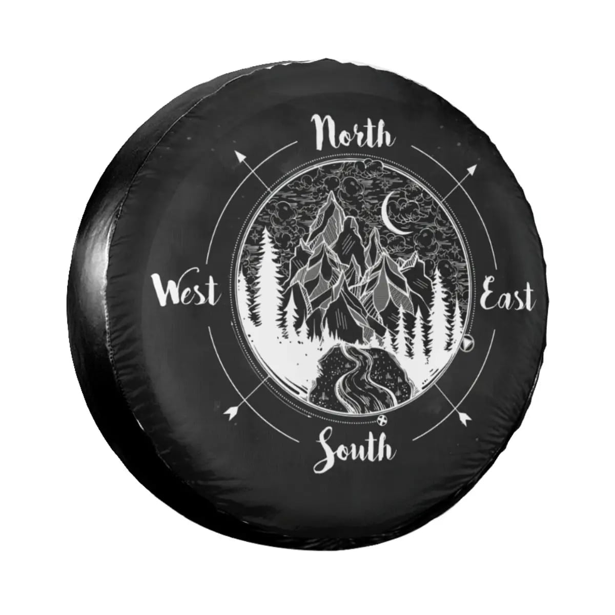 Custom Compass With World Map Spare Wheel Tire Cover for Suzuki ...