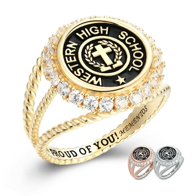 Mementos Jewelry USA Customized Signet Sterling Silver Women's Class ...