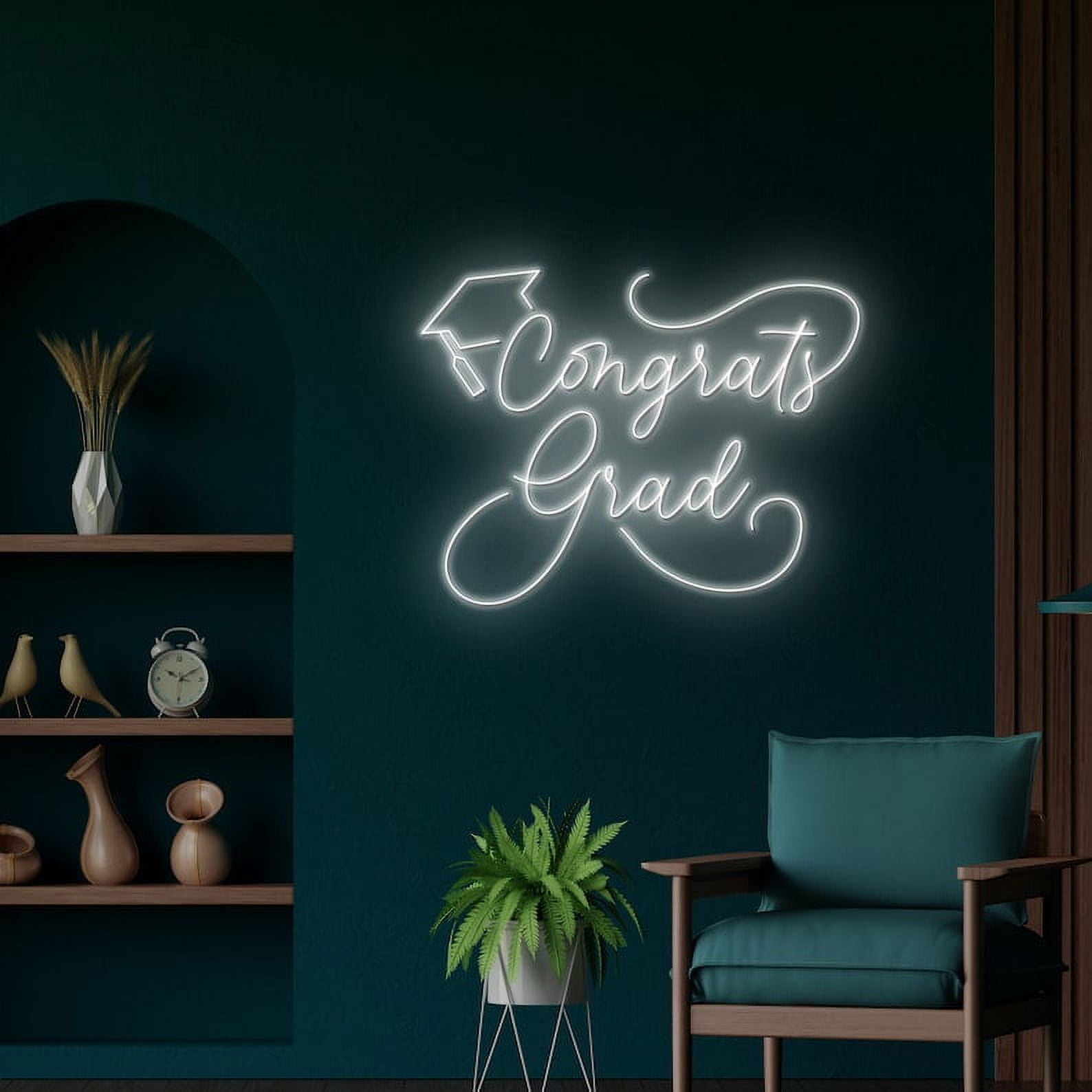 Custom Congrats Grad Neon Sign Custom Graduation Gifts Neon Home Decor ...