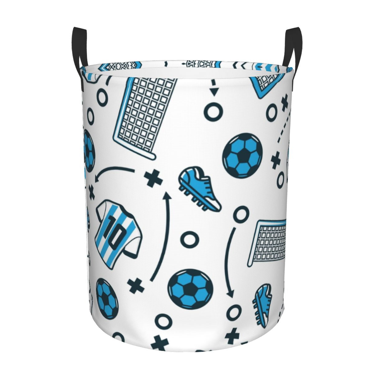 Custom Cool Soccerly Footbally Print Laundry Basket Collapsible Toy ...