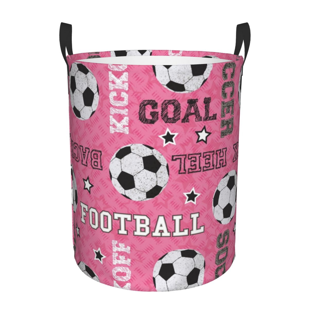 Custom Cool Soccerly Footbally Print Laundry Basket Foldable Large ...