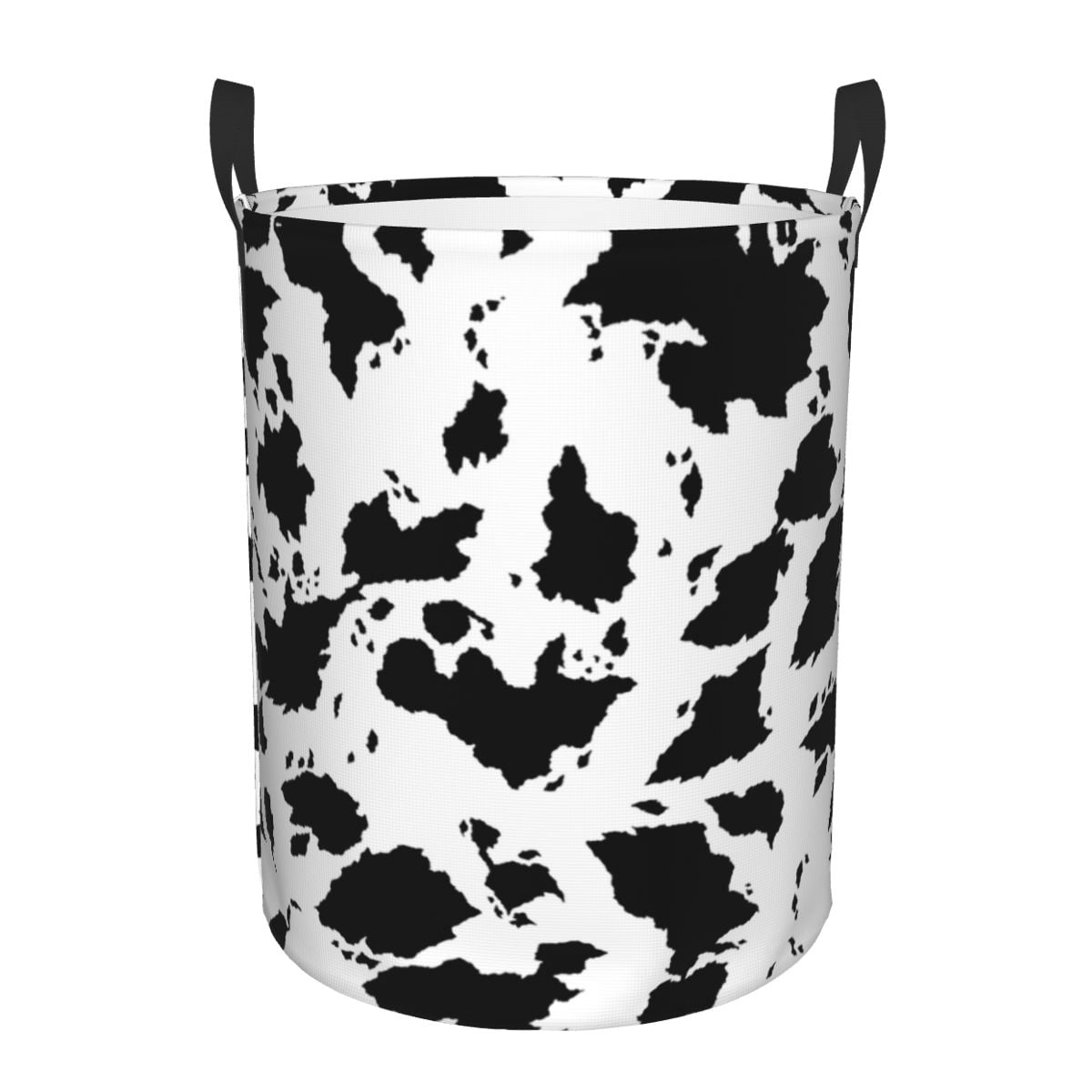 Custom Cow Print Laundry Basket Collapsible Anima Texture Clothes Toy ...