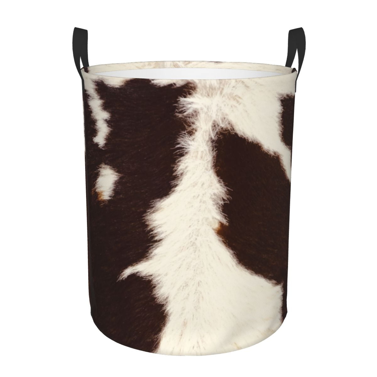 Custom Cow Print Laundry Basket Collapsible Anima Texture Clothes Toy ...