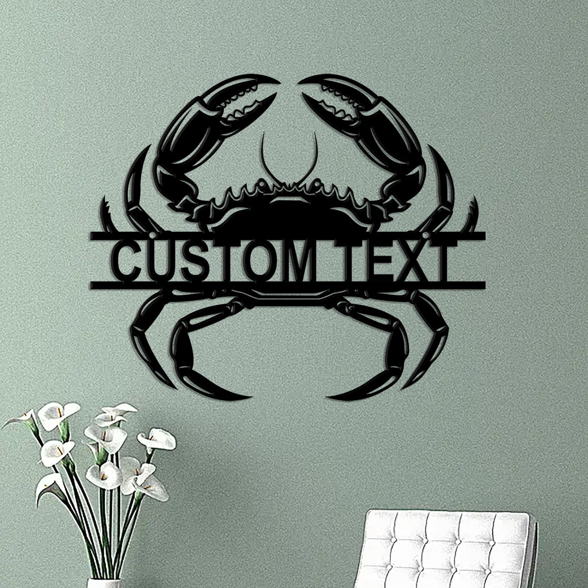 Custom Crab Metal Wall Signs-Personalized Crab Metal Wall Art-Crab ...