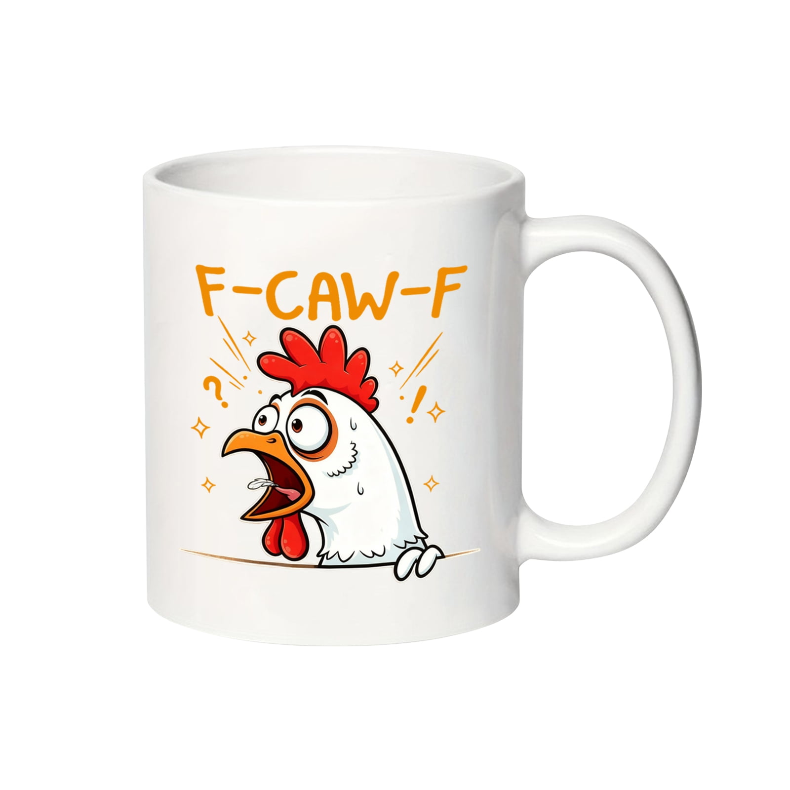 Custom Crazy & Angry Chicken Rooster Caw-F Cup, Funny Chicken Accent ...