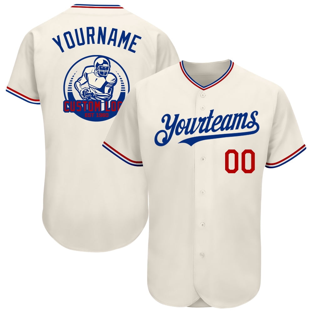 Custom Cream Red-Royal Authentic Baseball Jersey - Hot Sale 2026 ...