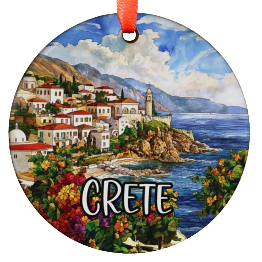 Custom Crete Greece Ornament |Faux |Unique Souvenir |Vacation Travel ...