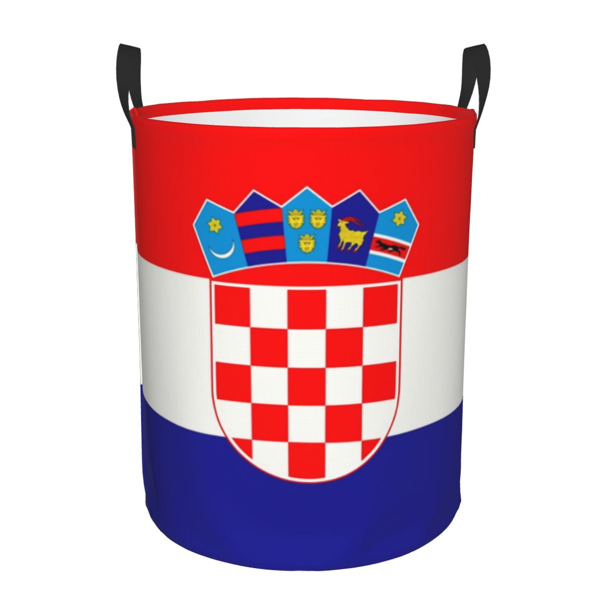 Custom Croatia Coat Of Arms Laundry Basket Foldable Croatian Flag ...