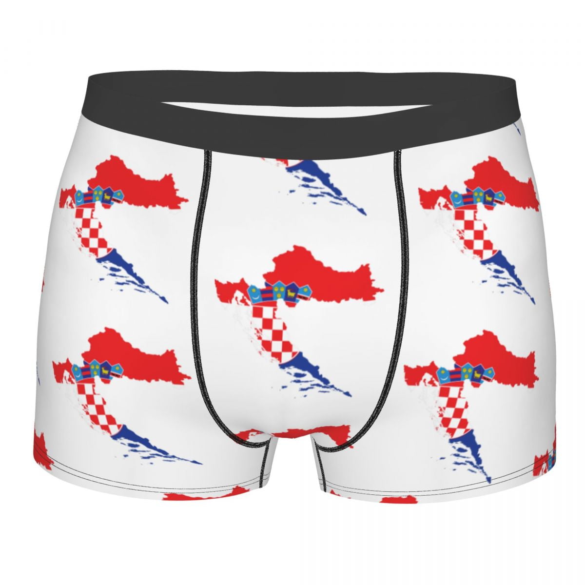 Custom Croatia Map Flag Underwear Men Breathbale Croatian Proud Boxer ...