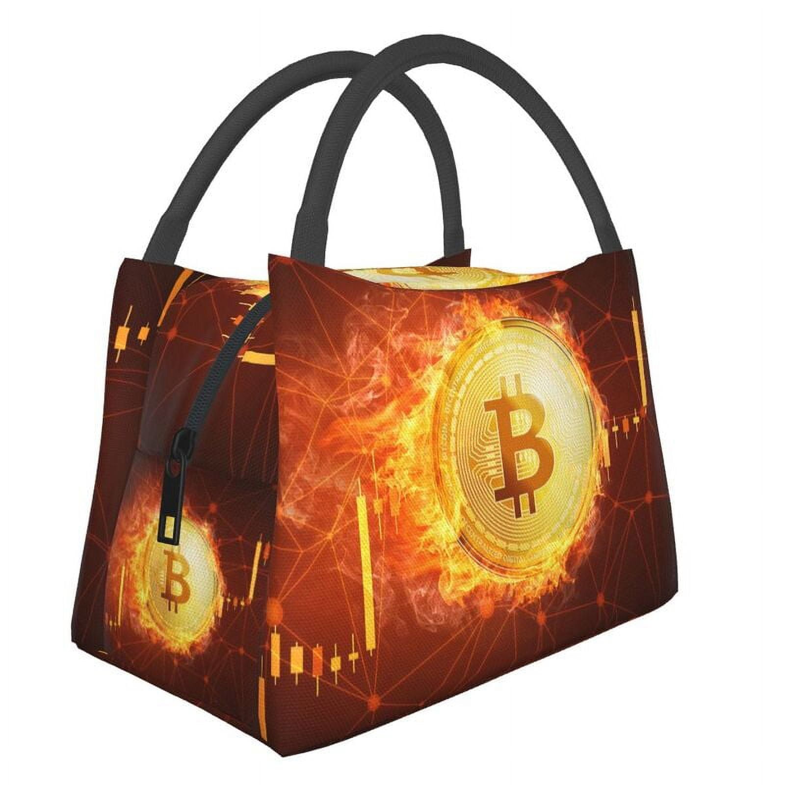 Custom Crypto Bitcoin Cryptocurrency Lunch Bags Men Women Warm Cooler ...