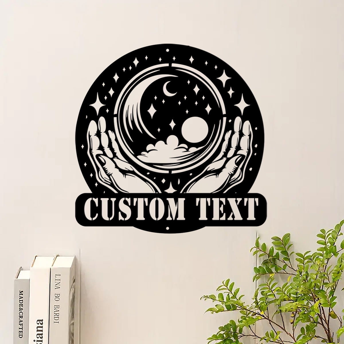 Custom Crystal Ball Metal Wall Art, Personalized Fortune Teller Name ...