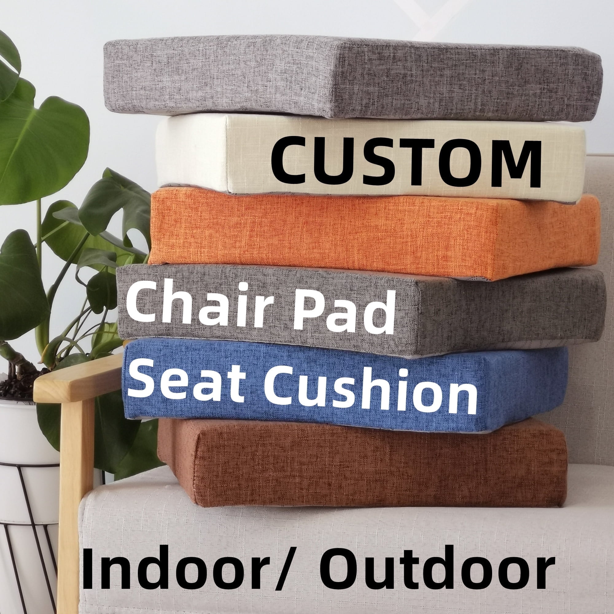 Custom Cushions Indoor/Outdoor Replacement Bench Seat Cushion, Cut to ...