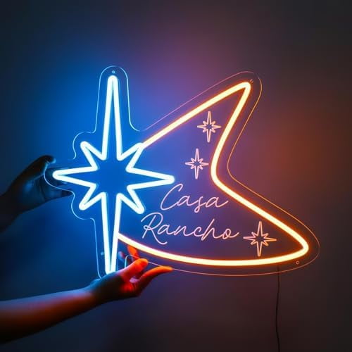 Custom Custom Mid Century Starburst Neon Sign, Vintage Home Decor Led ...