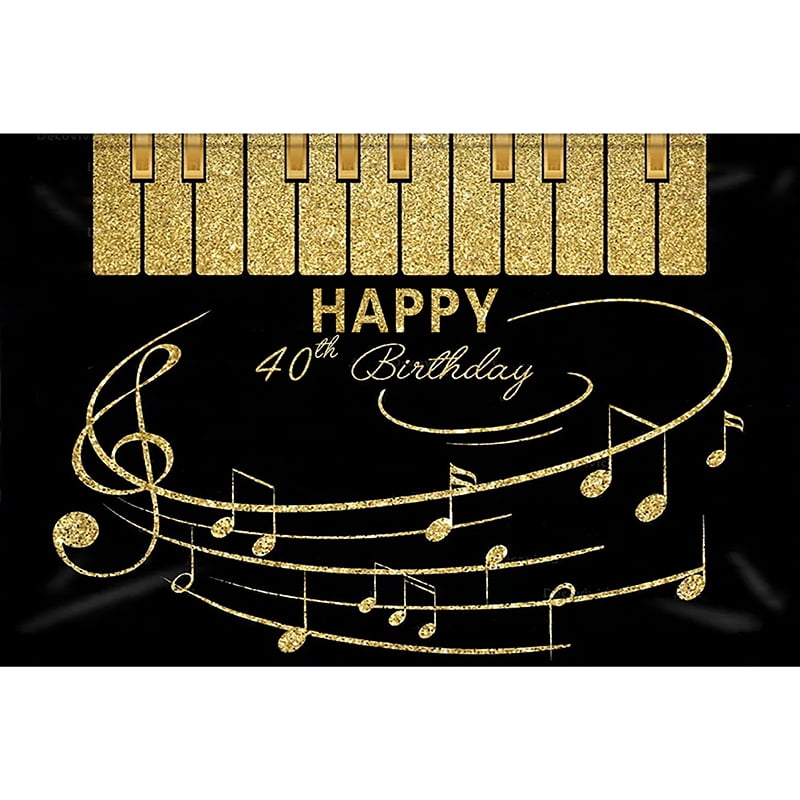 Custom Customized Piano Music Theme 30th 40th 50th Birthday Party ...