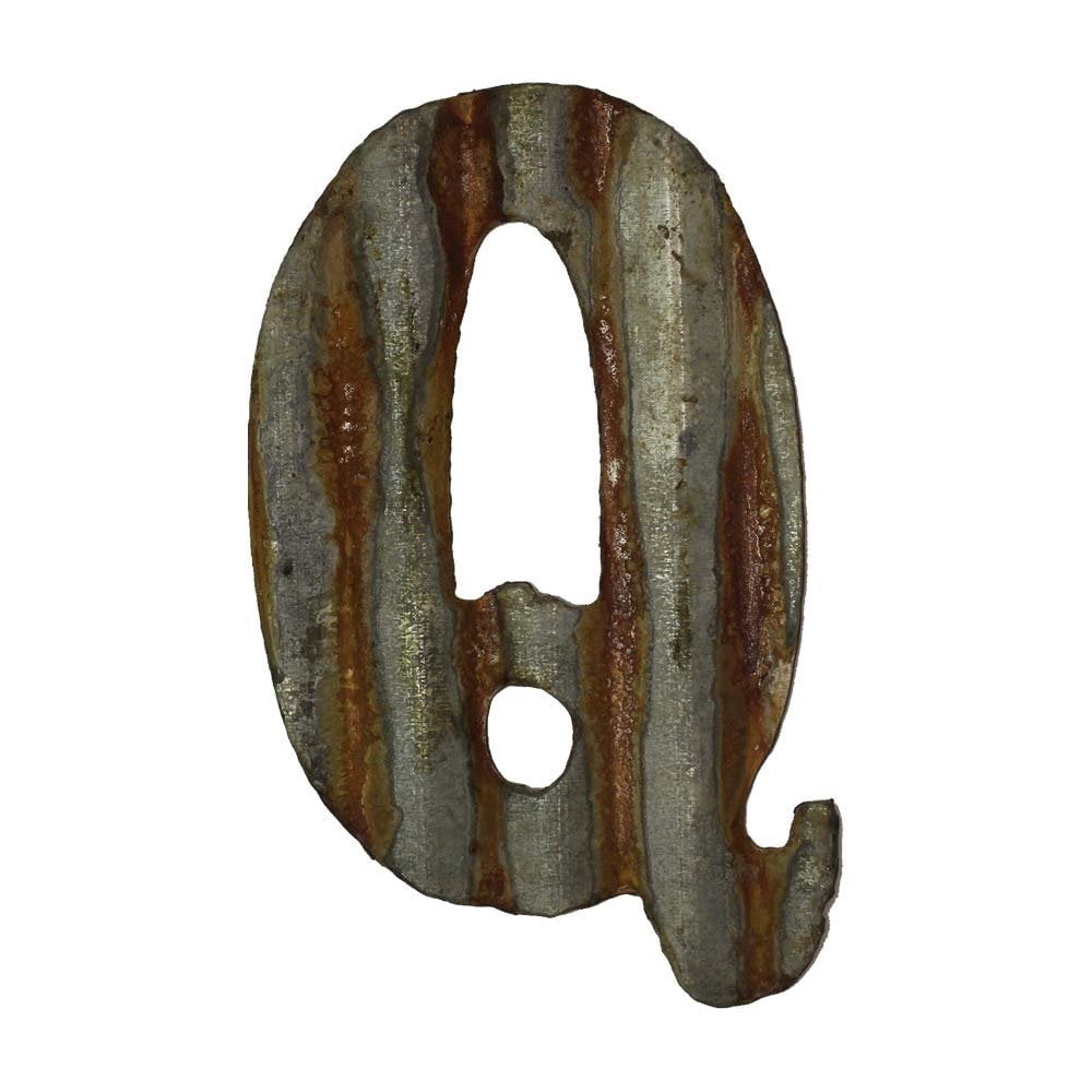 Custom Cut Decor 8'' Rusty Galvanized Corrugated Metal Letter -Q ...