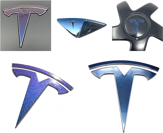 Custom Cut Graphics Logo Decal Wrap for Tesla Model 3 (Gloss Flip Deep ...