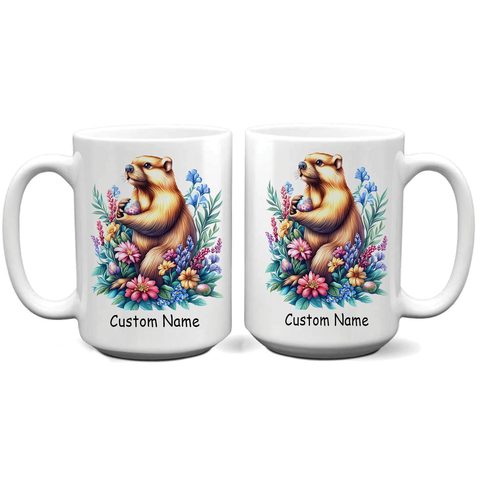 Custom Cute Beaver Coffee Mug – Personalized Gift for Beaver Lovers ...