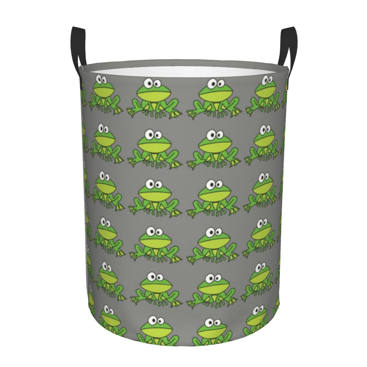 Custom Cute Cartoon Frog Laundry Hamper Large Clothes Storage Basket ...
