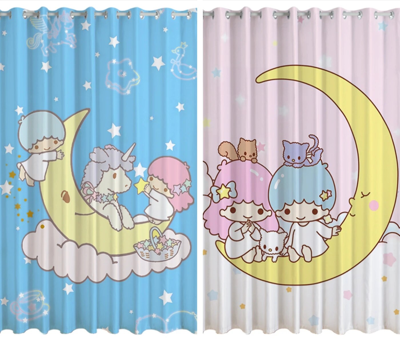 Custom Cute Cartoon Star Blackout Punched Curtain Children's Room ...