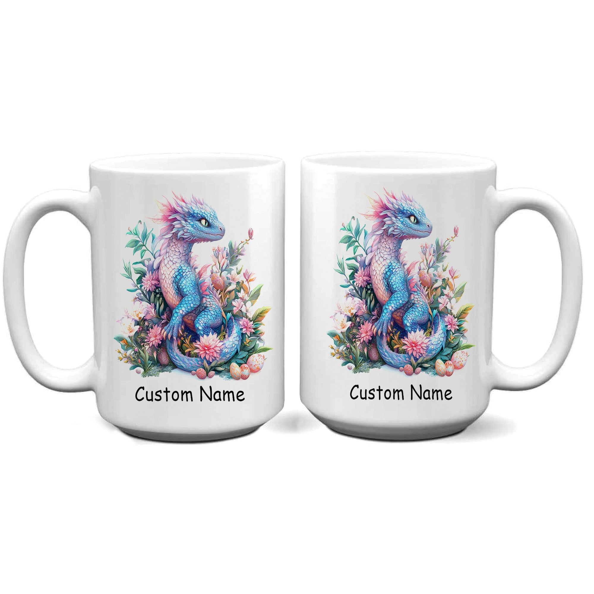 Custom Cute Dragon Coffee Mug – Personalized Gift for Dragon Lovers ...