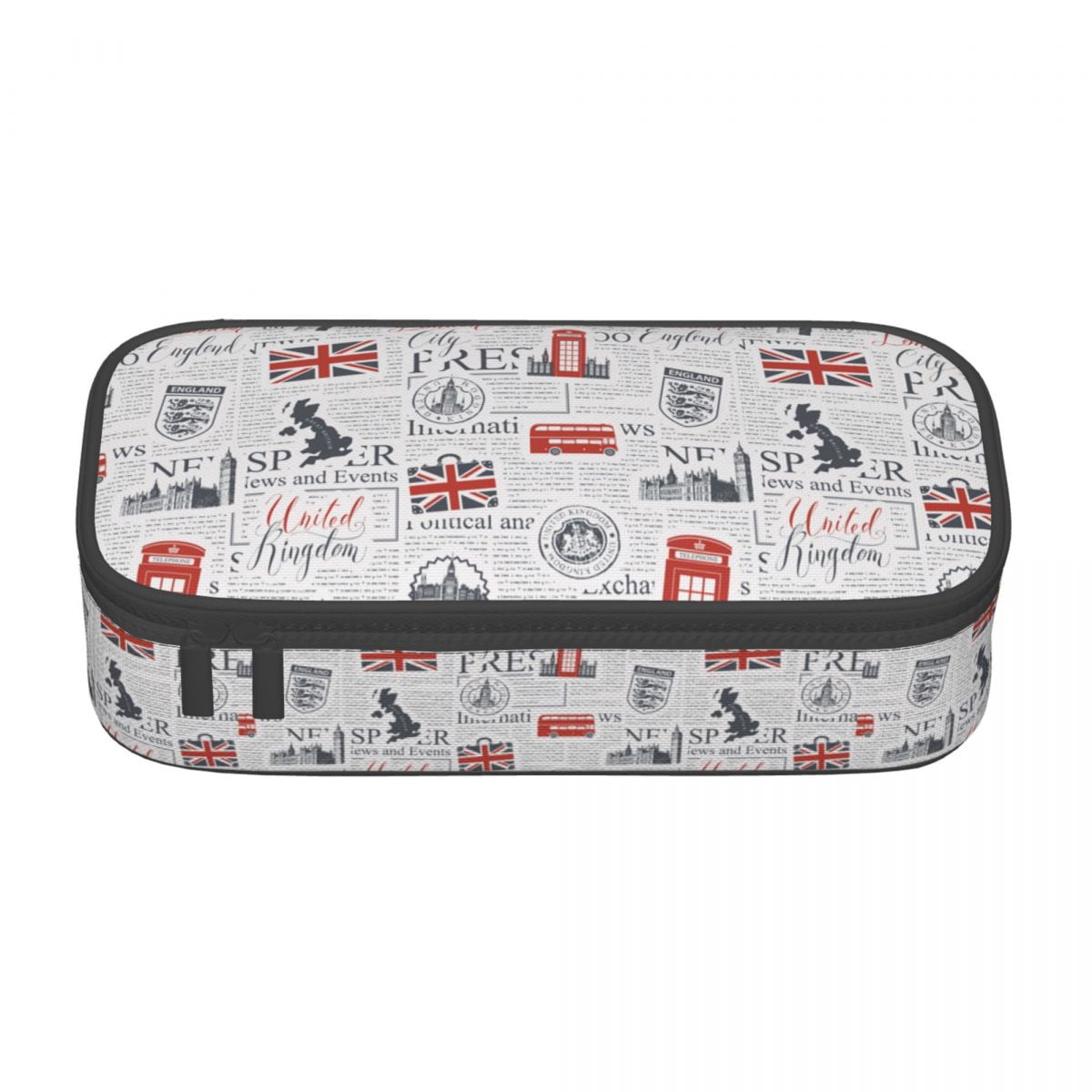 Custom Cute Heart Of British Flag Pencil Cases for Large Storage United ...