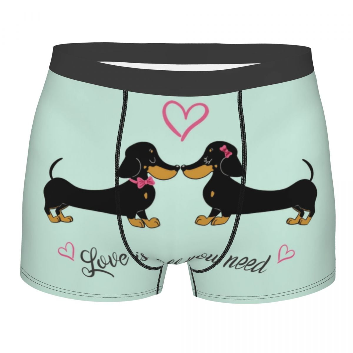 Custom Cute Little Dachshund Puppy Underwear Men Breathbale Weiner Dog ...