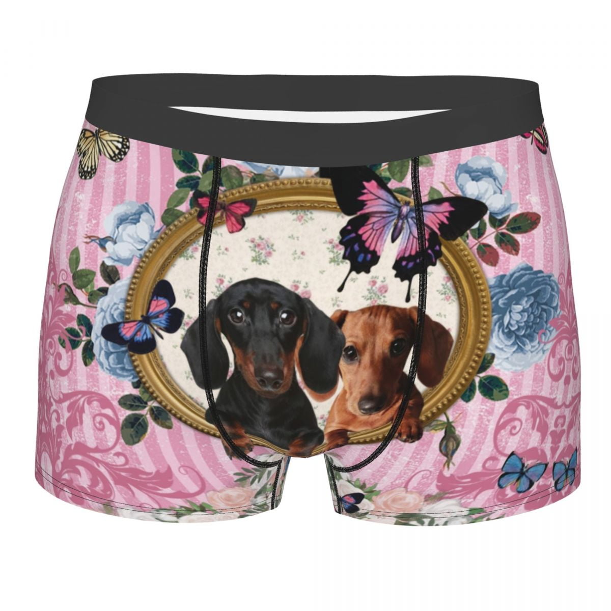 Custom Cute Little Dachshund Puppy Underwear Men Breathbale Weiner Dog ...
